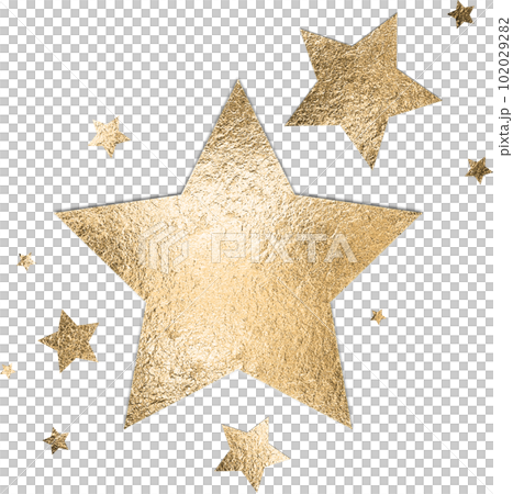 Golden Glitter Glossy Star Cutoutのイラスト素材 [102029282] - PIXTA