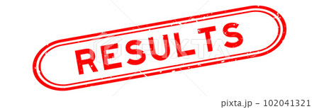 Grunge red results word rubber seal stamp on...のイラスト素材 [102041321] - PIXTA