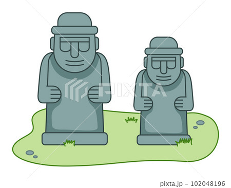 Stone sculptures in human body form in Stone...のイラスト素材 [102048196] - PIXTA