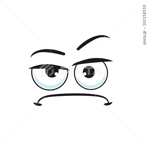 Cartoon face vector suspecting emoji with...のイラスト素材 [102158510] - PIXTA
