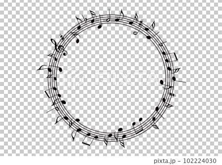 Musical note circle (background/copy... - Stock Illustration [102224030 ...