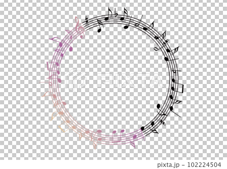 Musical note design circle... - Stock Illustration [102224504] - PIXTA