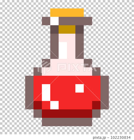 Pixel art: medicine, potion (red) - Stock Illustration [102230834] - PIXTA