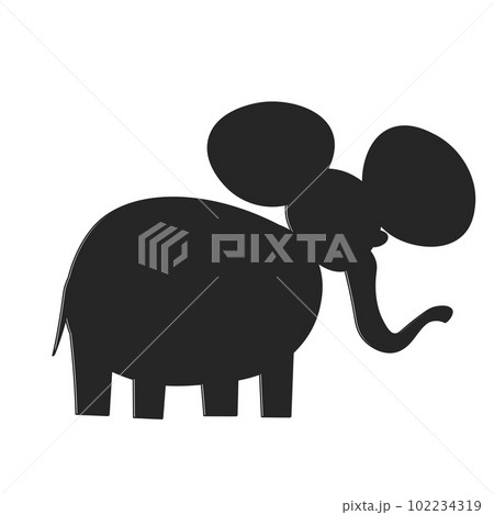 Elephant Profile Silhouette