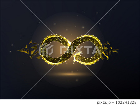 Abstract gold infinite loop made of lines and...のイラスト素材 [102241828] - PIXTA
