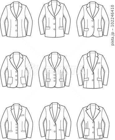 Womens business suit jacket. Fashion CAD. のイラスト素材 [102246410] - PIXTA