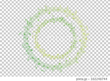 Musical note circle 5-line staff double - Stock Illustration [102248744 ...