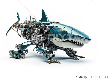 Image of a shark modified into a robot on a. Stock Illustration 102248944 PIXTA