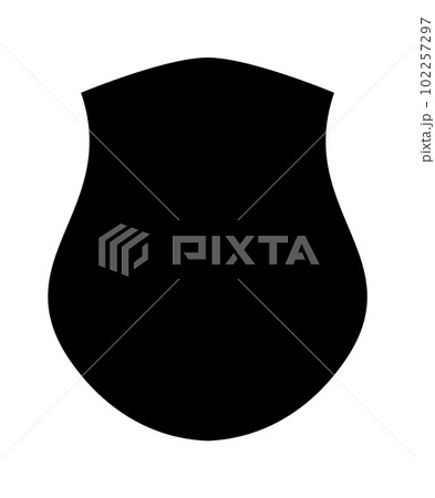 Police shield black shape. Heraldic shields...のイラスト素材 [102257297] - PIXTA