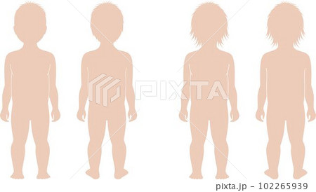 Child Body Outline Front Back