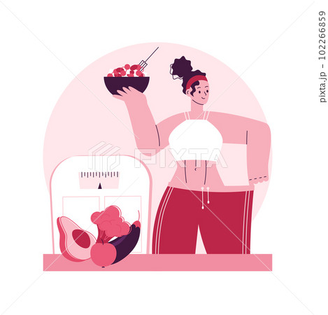Keep a healthy diet abstract concept vector...のイラスト素材 [102266859] - PIXTA