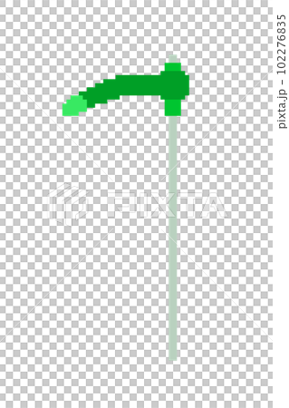Hoe_Pixel art (green) - Stock Illustration [102276835] - PIXTA