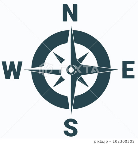 compass wind rose north south east westのイラスト素材 [102300305] - PIXTA