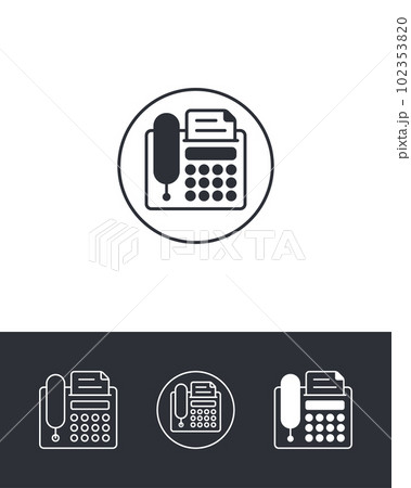 Fax Flat Iconsのイラスト素材 [102353820] - PIXTA