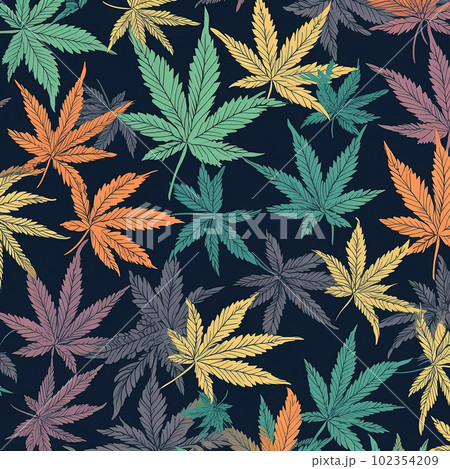 Colorful Weed Pattern