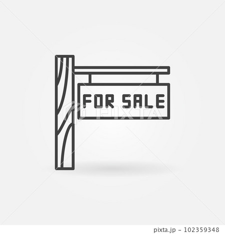For Sale vector Real Estate concept line icon...のイラスト素材 [102359348] - PIXTA