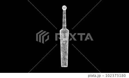 3D Electric toothbrush on black background....のイラスト素材 [102373180] - PIXTA