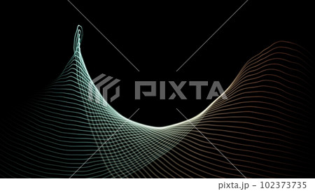Waving abstract background 3D motion graphics...のイラスト素材 [102373735] - PIXTA