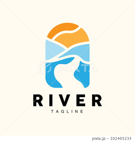 River Logo, Streamer Vector, River Bank,...のイラスト素材 [102405235] - PIXTA