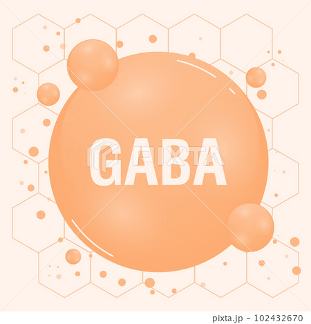 GABA Gamma-Aminobutyric acid. Molecule model...のイラスト素材 [102432670] - PIXTA