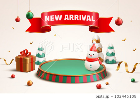 3D Christmas display backgroundのイラスト素材 [102445109] - PIXTA