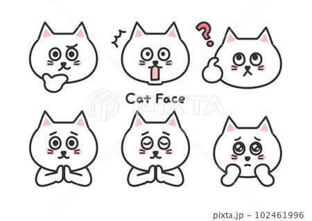 Sad Cat Face Drawing