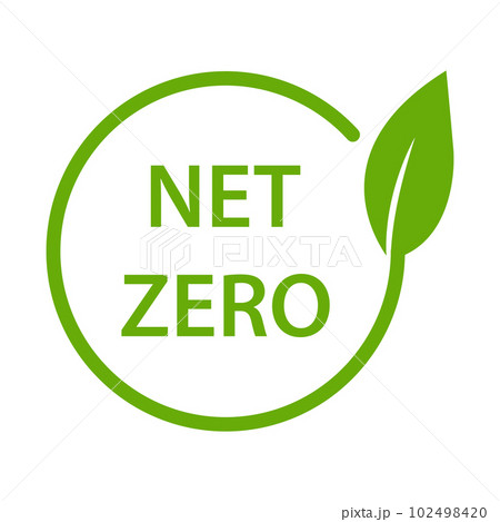 net zero carbon footprint icon vector emissions...のイラスト素材 [102498420] - PIXTA