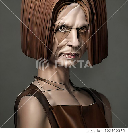 Distorted face of a woman.のイラスト素材 [102500376] - PIXTA