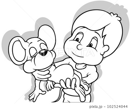 Sleeping Mouse Drawing