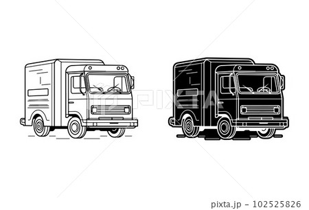Fast shipping delivery truck flat vector...のイラスト素材 [102525826] - PIXTA