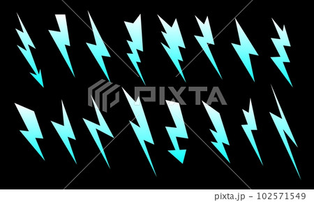 Blue light flare and flash effect. Lightning...のイラスト素材 [102571549] - PIXTA