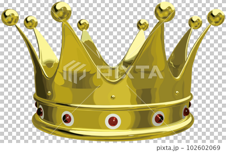 黄金に輝くリアルな王冠 ベクターイラストレーションのイラスト素材 [102602069] - PIXTA