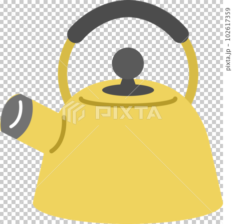 Simple color illustration of a kettle - Stock Illustration [102617359 ...