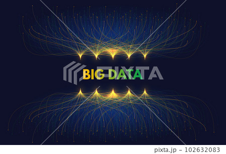 Big data streams. Digital technology...のイラスト素材 [102632083] - PIXTA