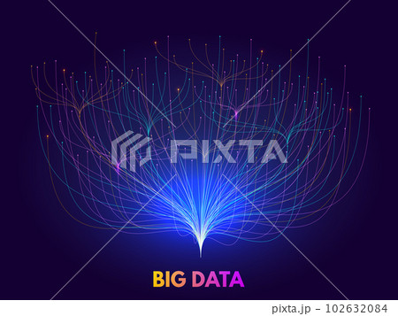 Big data collection. Virtual flow of database...のイラスト素材 [102632084] - PIXTA