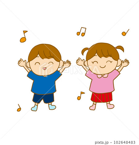 リトミック教室に通うこどもたちのイラストのイラスト素材 [102648483] - PIXTA