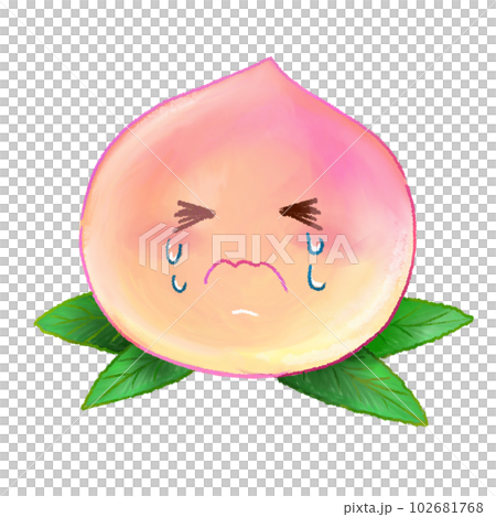 crying peach - Stock Illustration [102681768] - PIXTA