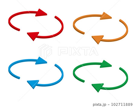 3d回転矢印のイラスト素材 [102711889] - PIXTA
