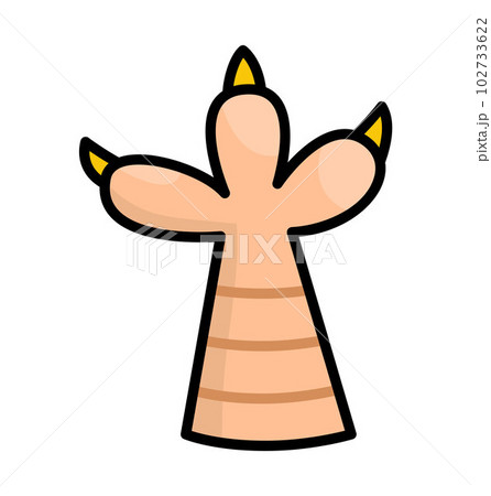Vector cartoon chicken foot. Cute Halloween...のイラスト素材 [102733622] - PIXTA