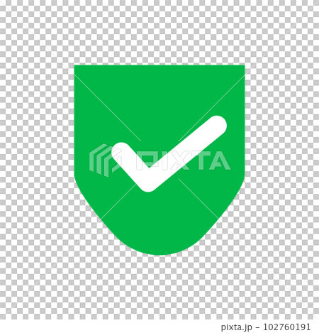 Checkmark shield icon. safety. vector. - Stock Illustration [102760191 ...