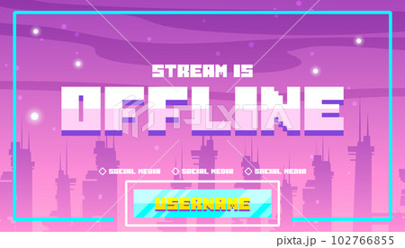 Game stream background with futuristic cityのイラスト素材 [102766855] - PIXTA