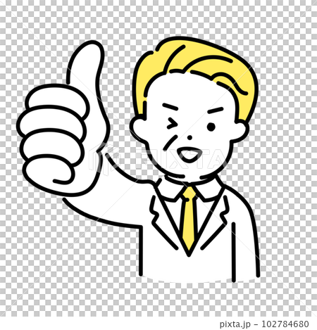 可愛的人插畫系列_上班族_前輩_good-插圖素材 [102784680] - PIXTA圖庫