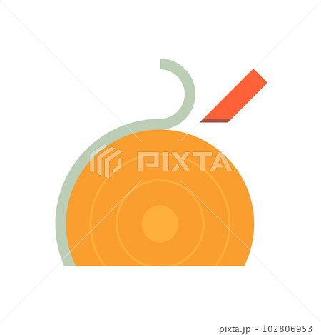 Log debarking in sawmill industry vector icon...のイラスト素材 [102806953] - PIXTA