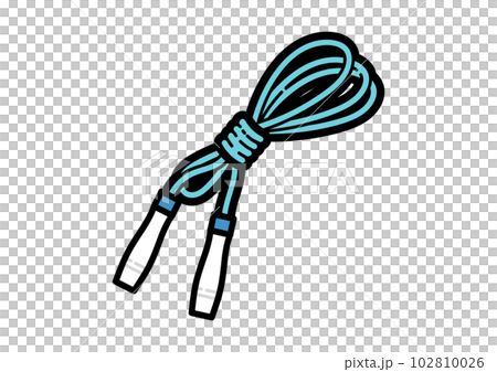 Illustration of a blue skipping rope - Stock Illustration [102810026 ...