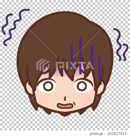 Face / facial expression icon (frightened /... - Stock Illustration ...