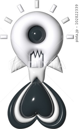 3D rockets balloon. PNG illustration isolated...のイラスト素材 [102822339] - PIXTA
