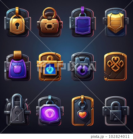 icon lock key game ai generatedのイラスト素材 [102824011] - PIXTA