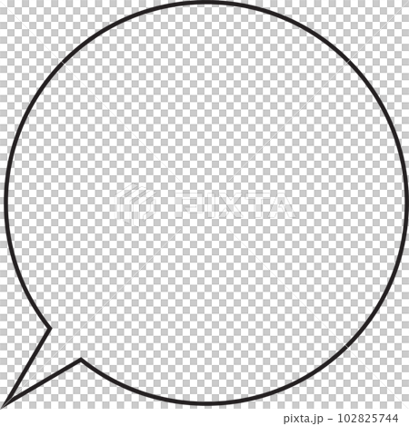 Round speech bubble solid line frame only - Stock Illustration ...