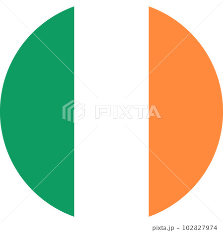 round Irish flag of Irelandのイラスト素材 [102827974] - PIXTA