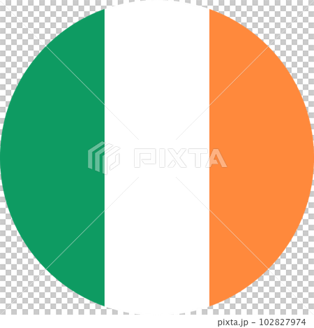 round Irish flag of Ireland - Stock Illustration [102827974] - PIXTA